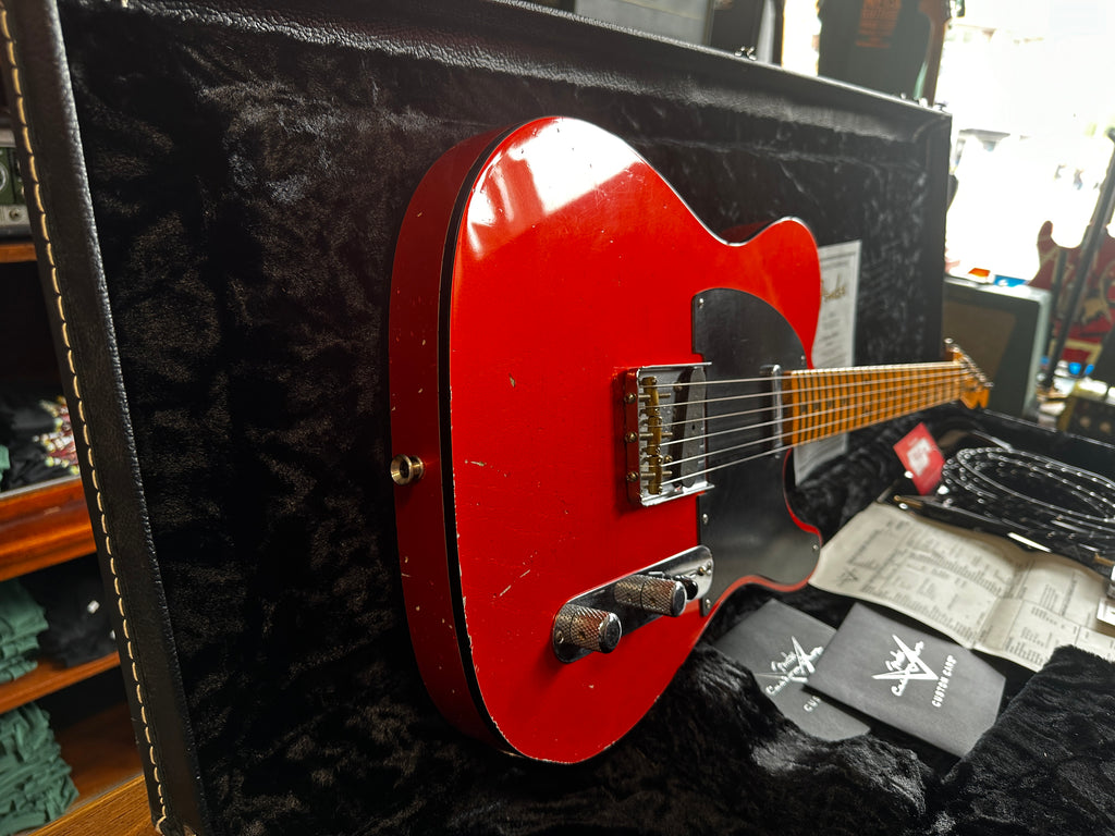 Fender Custom Shop '50's Double Bound Telecaster Candy Tangerine Relic ...
