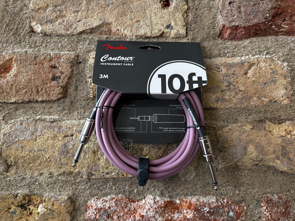 Fender Contour 10' instrument Cable - Burgundy Mist - Some Neck Guitars