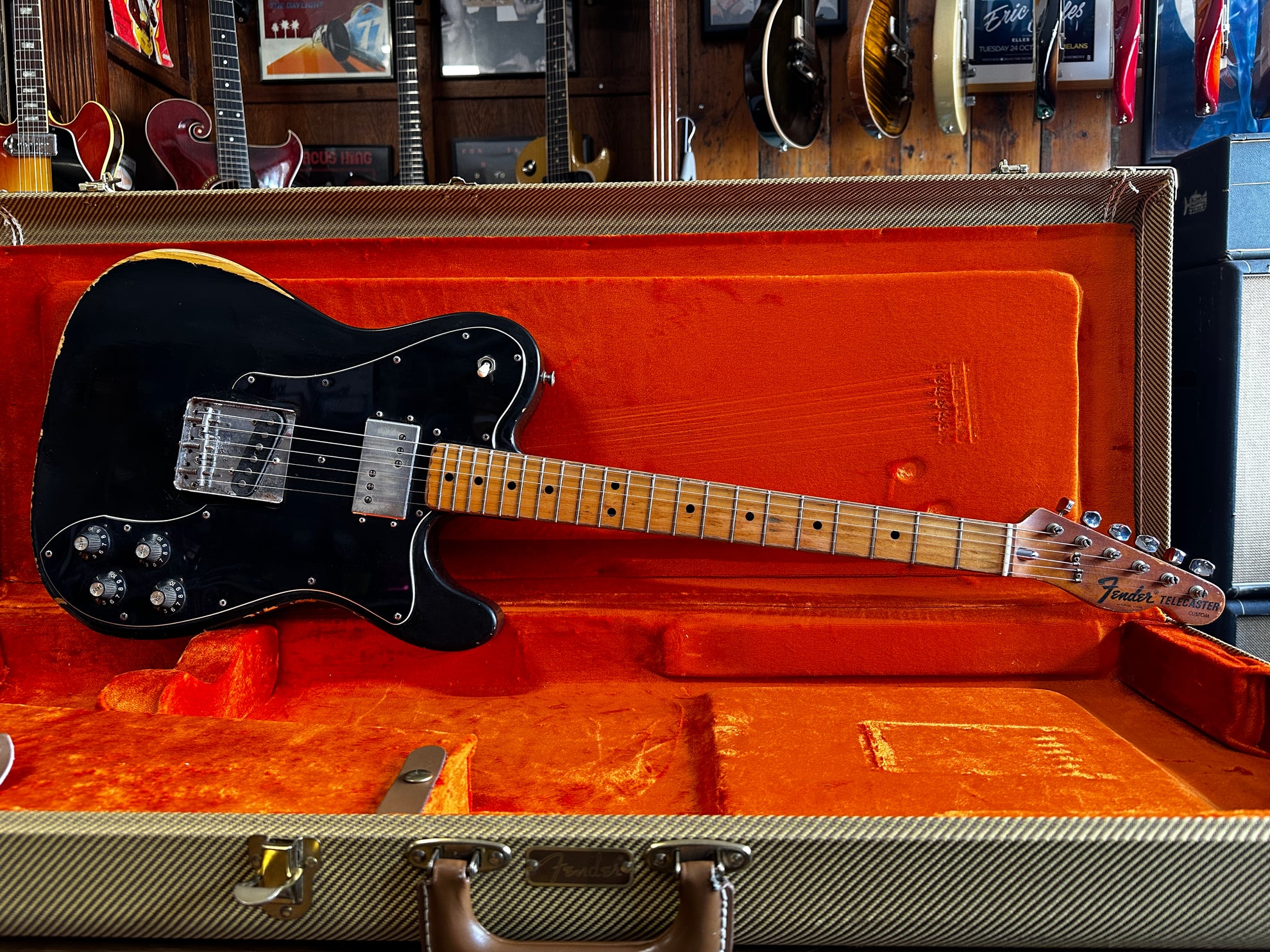 Fender Telecaster Custom Black 1973 Some Neck Guitars fender-telecaster-custom-black-1973-some-neck-guitars