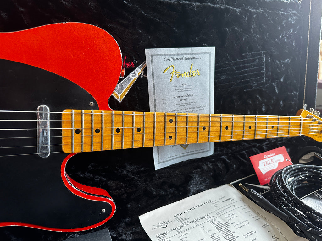 Fender Custom Shop '50's Double Bound Telecaster Candy Tangerine Relic ...