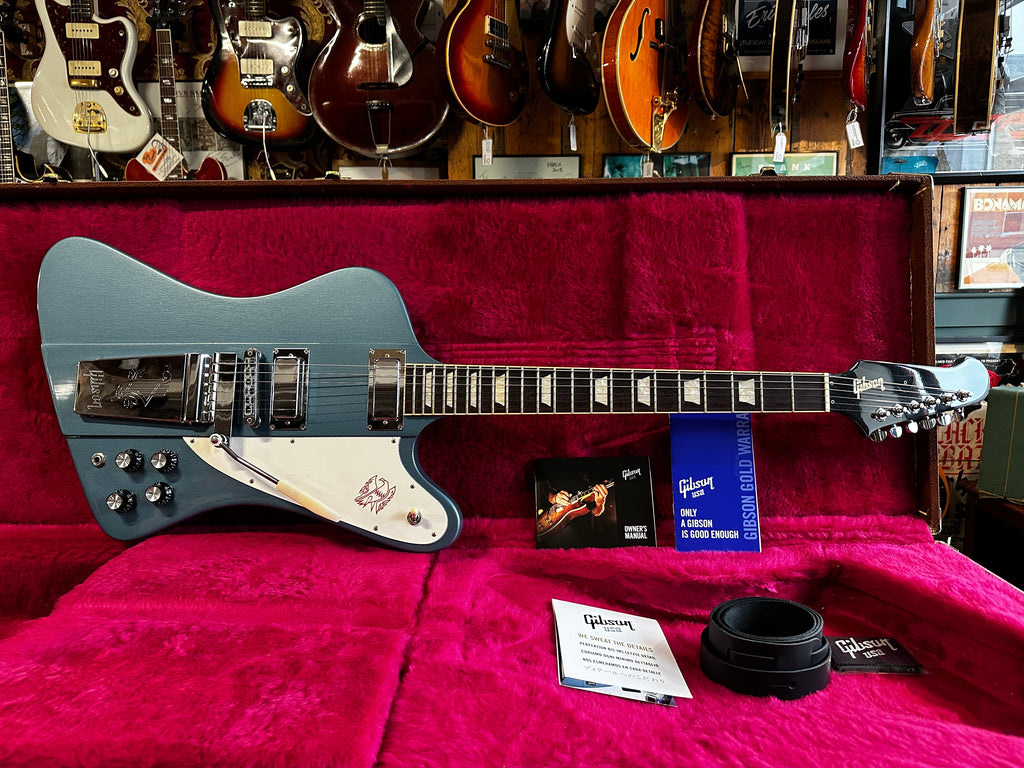 Gibson Firebird V Lyre Tail Vibrola Limited Edition Pelham Blue 2016 ...