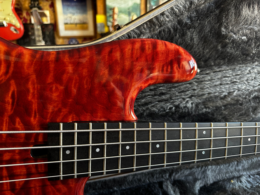 Modulus VJ4 Vintage J Trans Red Quilted Maple 2003 - Some Neck Guitars