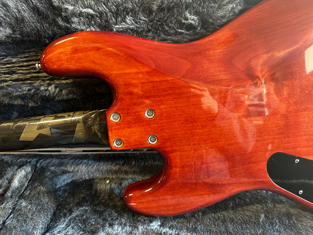 Modulus VJ4 Vintage J Trans Red Quilted Maple 2003 - Some Neck Guitars