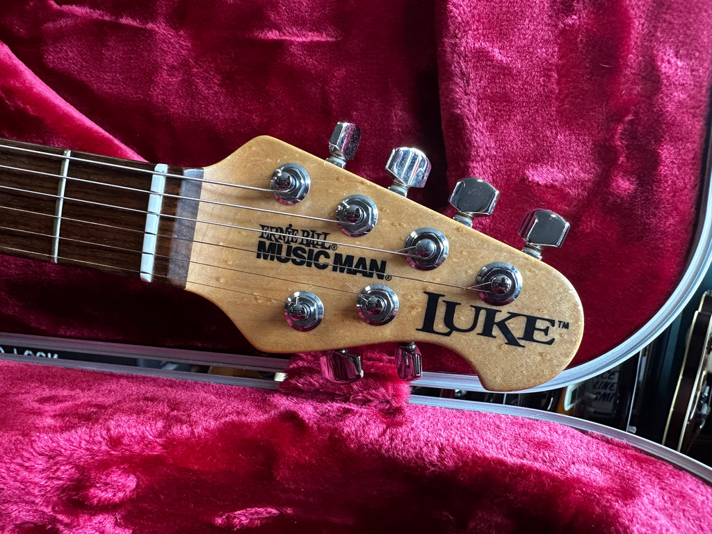 Ernie Ball Music Man Luke Rolls Burgundy 2005 - Some Neck Guitars
