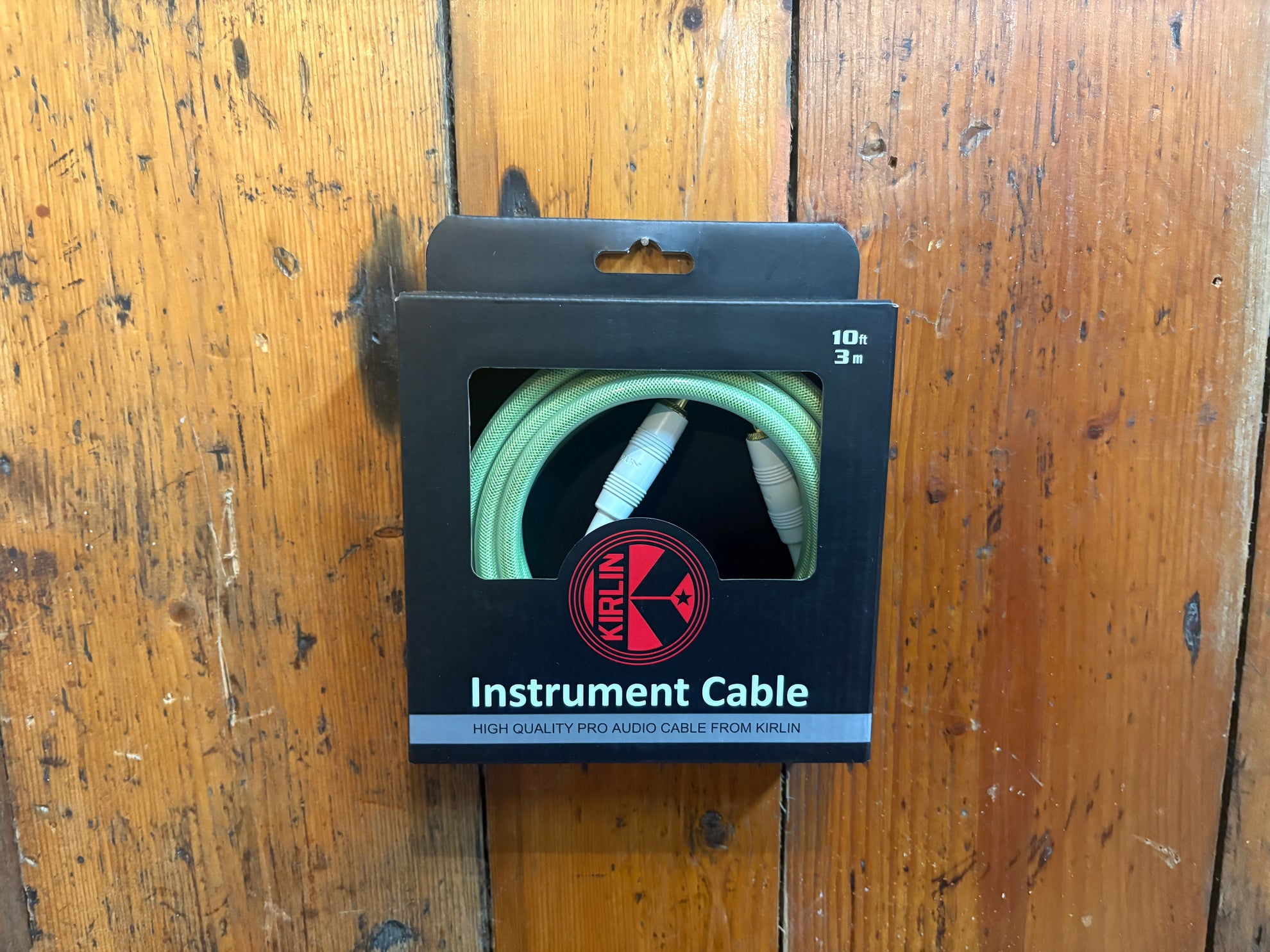 Kirlin 10ft Gel Cable Green - Some Neck Guitars