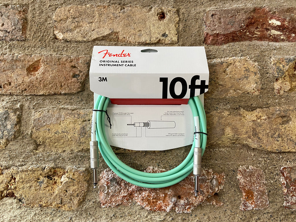 Fender Original Series 3m Cable - Surf Green - Some Neck Guitars
