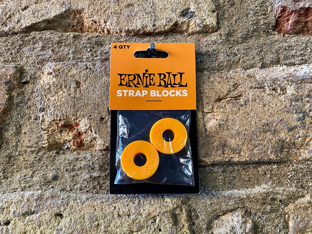 Ernie Ball Strap Blocks 4-Pack Orange - Some Neck Guitars