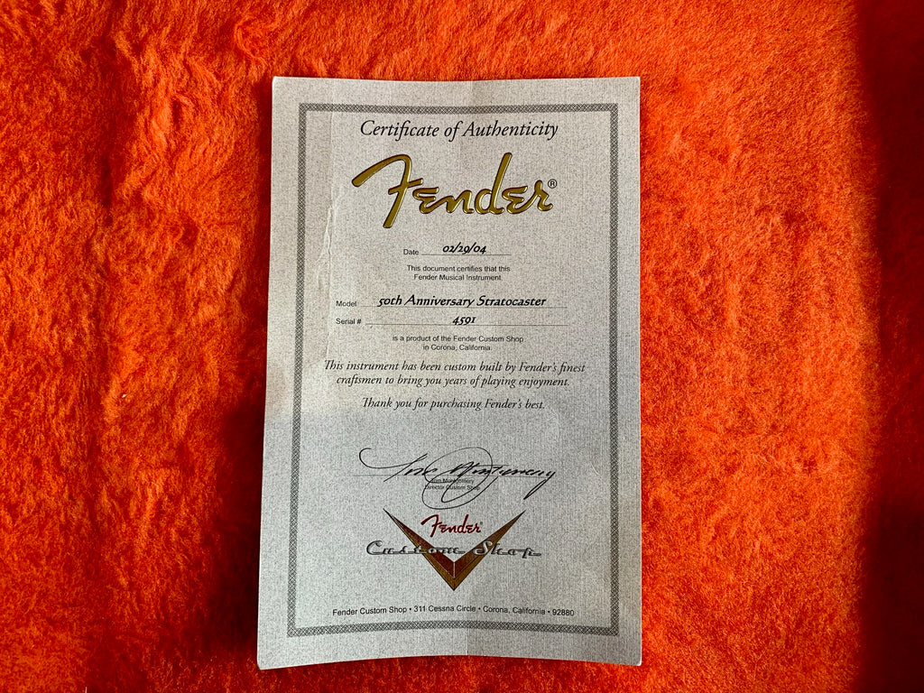 Fender Custom Shop 50th Anniversary Stratocaster Dennis Galuszka Maste ...