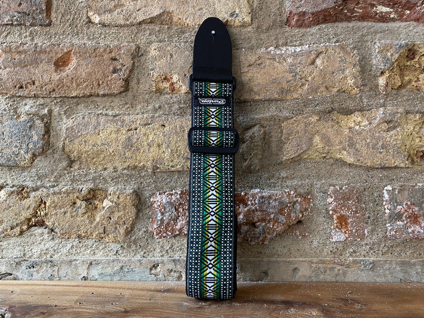 Dunlop Jacquard Guitar Strap Matrix Green - Some Neck Guitars